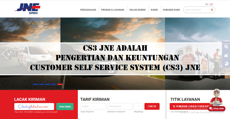 CS3 JNE adalah: Pengertian dan keuntungan Customer Self Service System ...